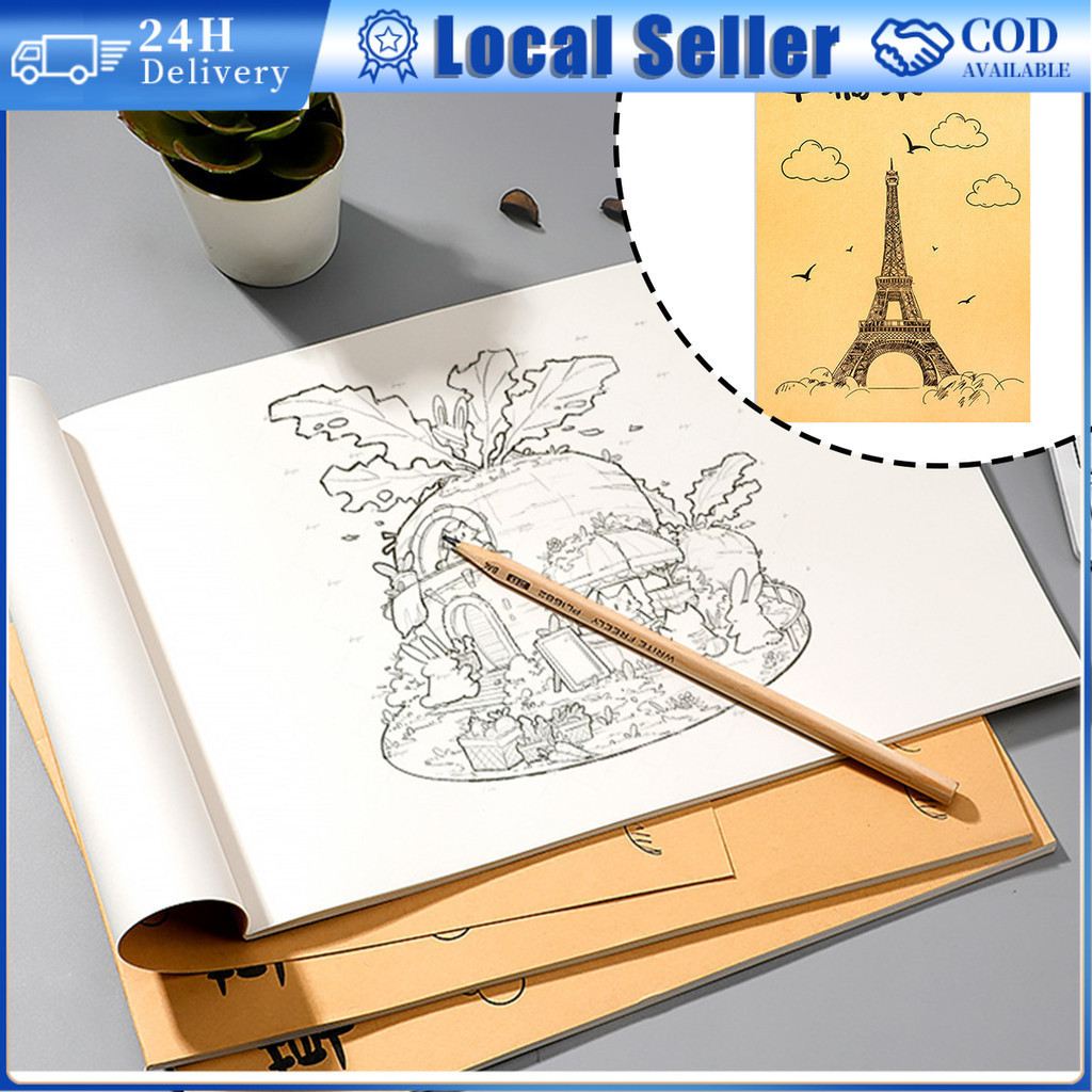 40Sheets B5 Thickened Blank Draft Paper Exercise Book Student Drawing ...