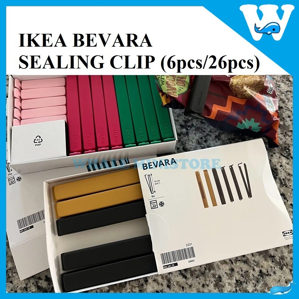 IKEA FOOD BAG SEALING CLIP (6PCS / 26PCS) / KLIP BEG MAKANAN DAPUR ...
