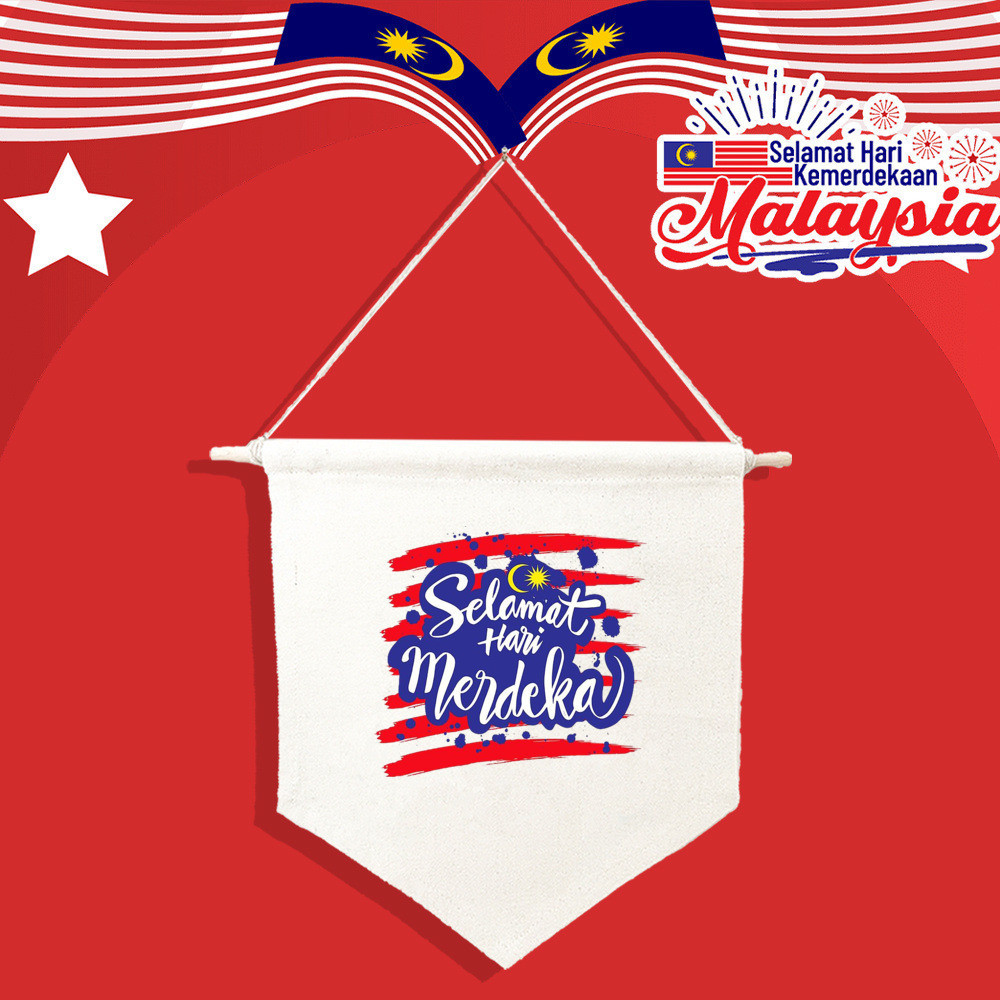 Malaysia Merdeka Day Selamat Hari Meideka Pattern Printed Canvas Flag ...