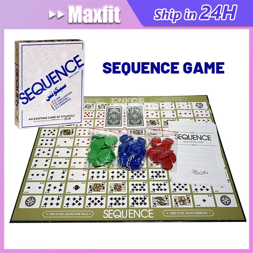 Sequence Board Game Playing An Exciting Card Games Of Strategy Toy Card ...