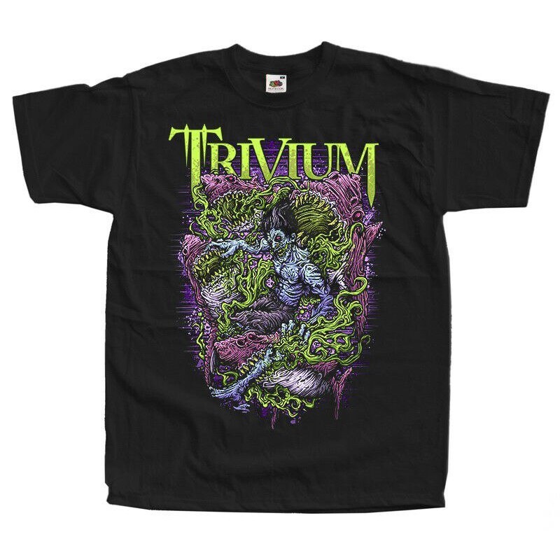 [Ready Stock XS-6XL] Trivium V2 Heavy Metal Band Groove Metal 100% Cotton Sports Fitness Plus ...