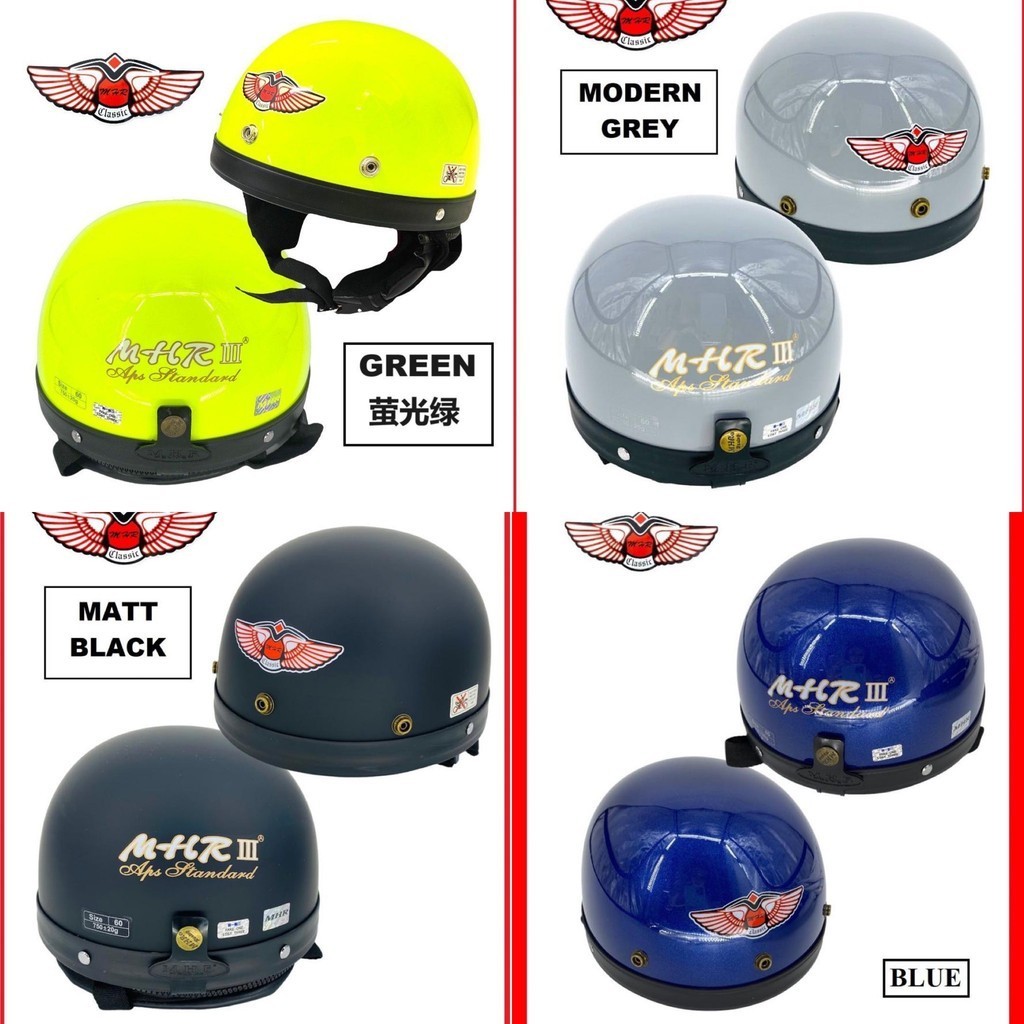 MHR GAMES HELMET HELMET MHR III HELMET SETENGAH HALF CUT HELMET GAMES ...