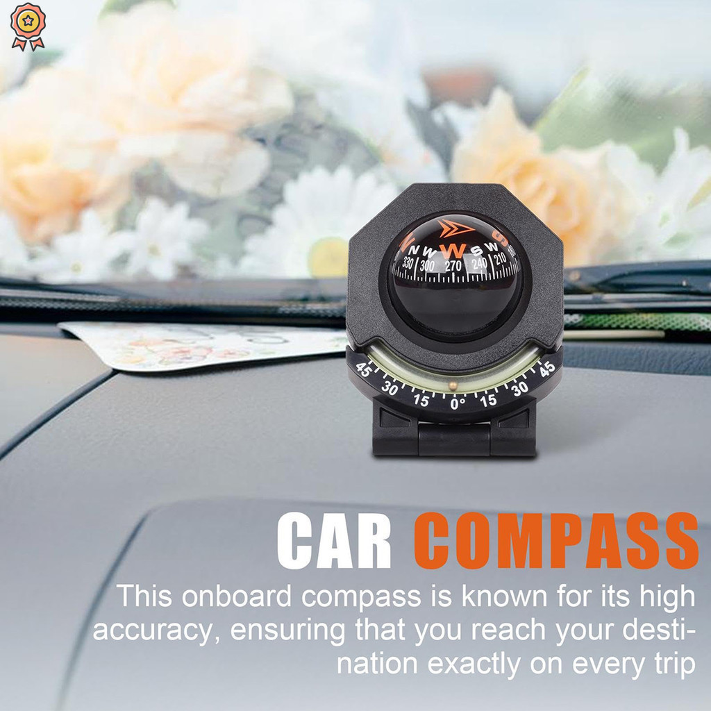 Car Compass Dashboard Marine Compass for Boats Foldable Spherical Car ...