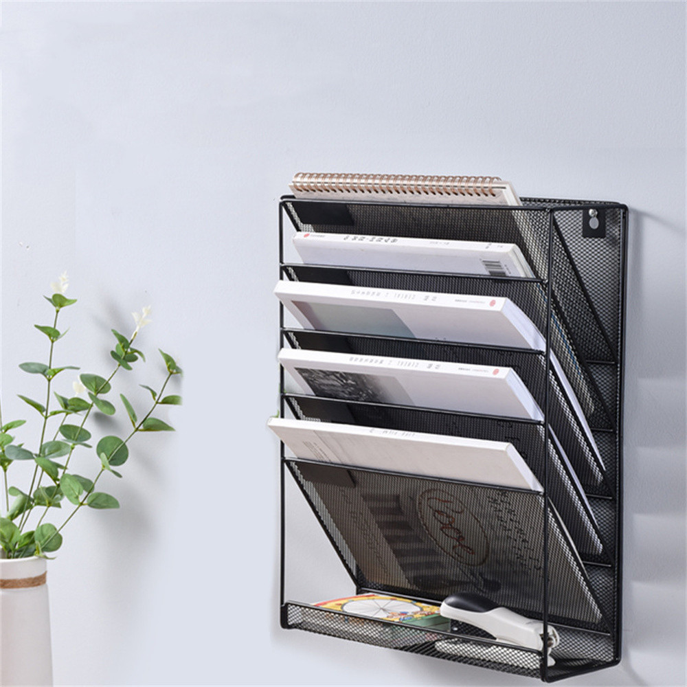 Wall File Organizer, 4/5 Tier Hanging File Folder Organizer, Vertical ...
