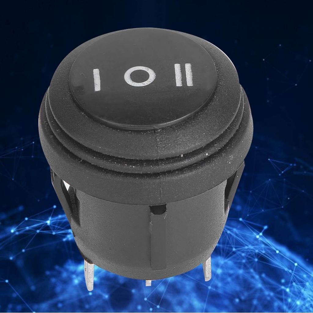 Sinhopsa 5pcs 3 Position ON/OFF/ON Black Round Rocker Switch Pin 10A ...