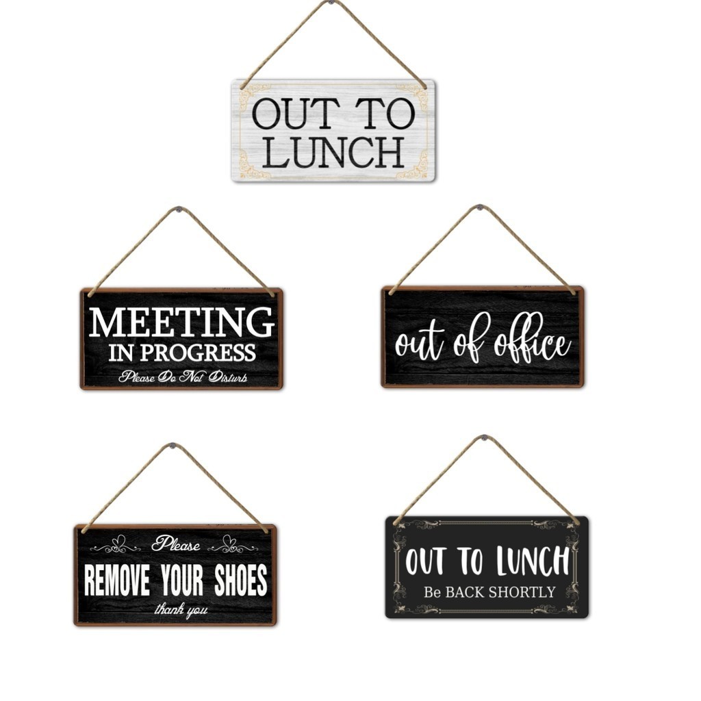 Out for lunch, back soon wooden front door sign lunch break door sign ...