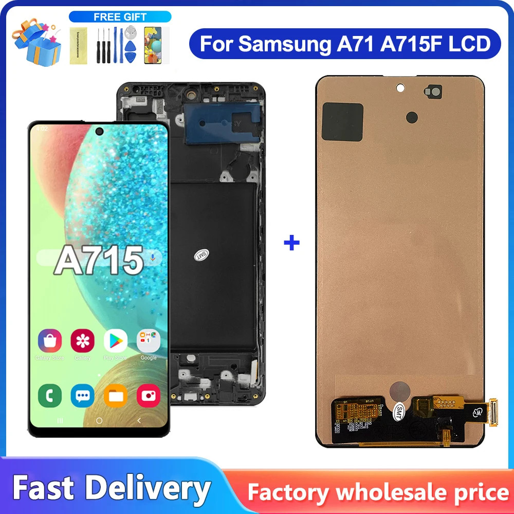 For Samsung A71 A715 LCD Display Touch Screen Digitizer Assembly ...