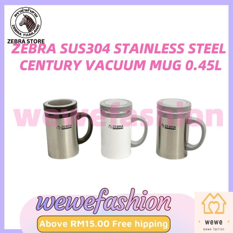 READY STOCK!!!Zebra SUS304 Stainless Steel Century Vacuum Mug 0.45L ...