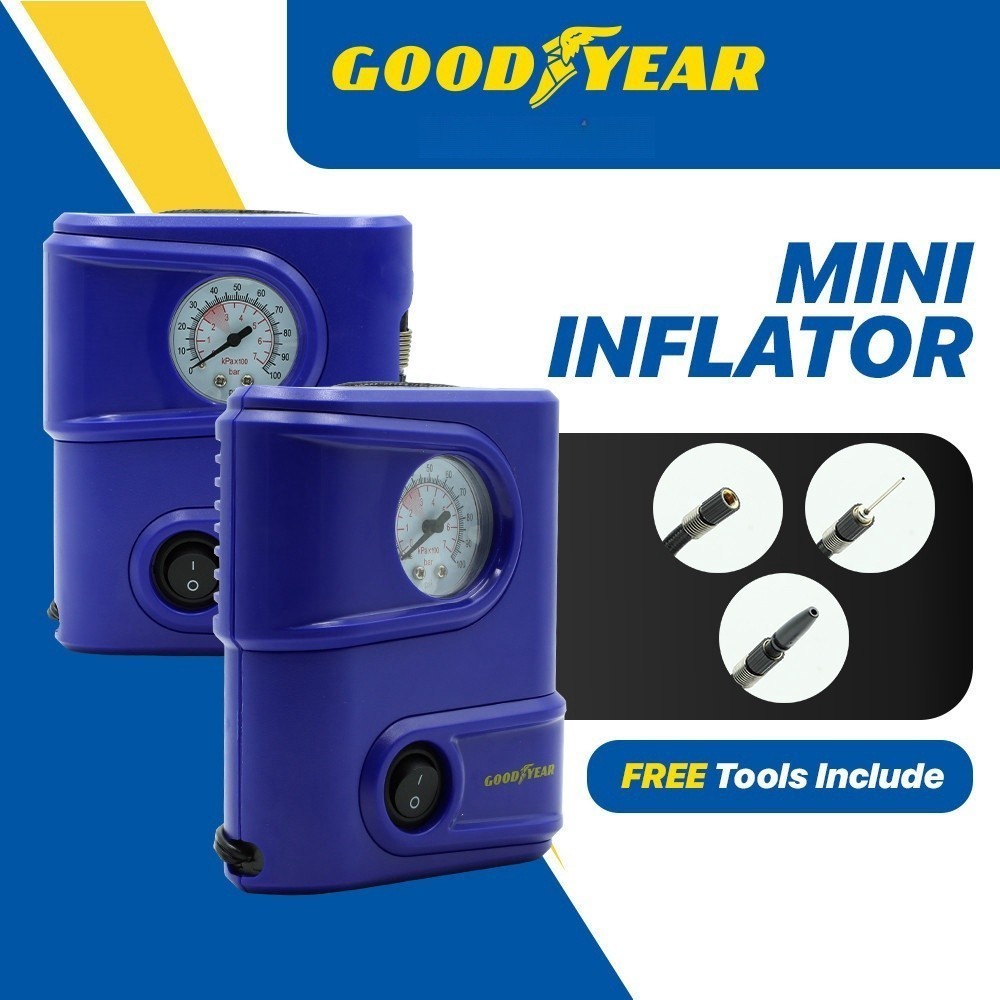 Goodyear GY-2585 Mini Tyre Inflator Air Compressor Tire Air Pump ...