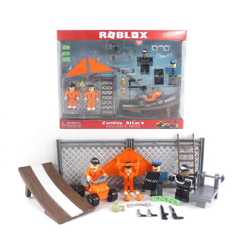 Roblox Building Blocks Zombie Attack Prison Break Great Escape Dolls ...