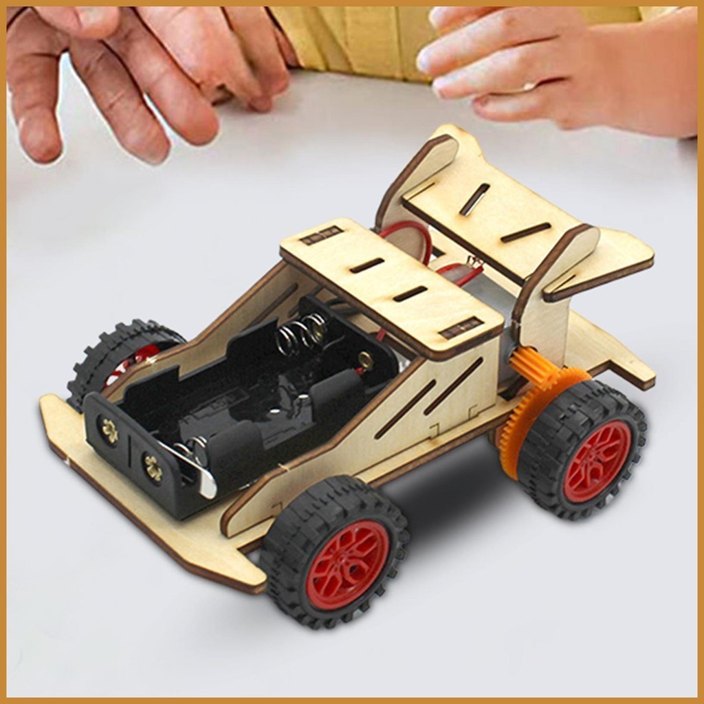 Kids Race Car Unfinished Car Crafts Model Set Educational Building Toys ...