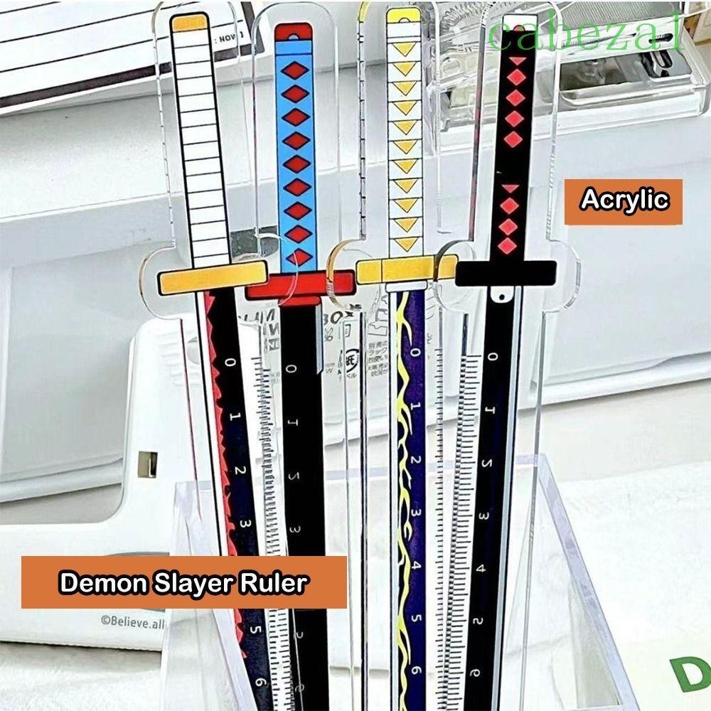 CABEZA Demon Slayer Ruler, Cartoon Novetly Anime Acrylic Ruler ...