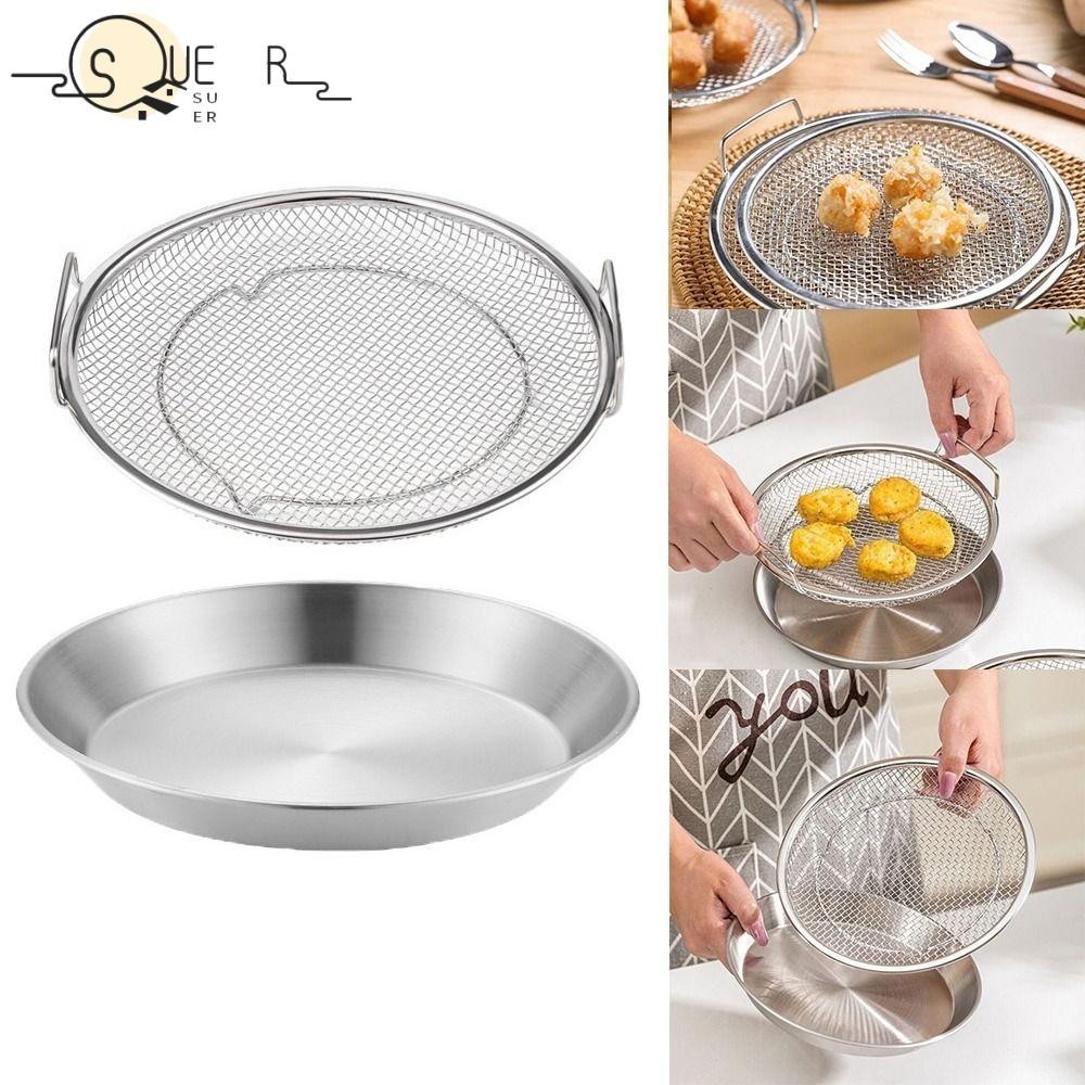 SUEREN Frying Filter Mesh Plate, Stainless Steel Kitchen Oil Filter ...