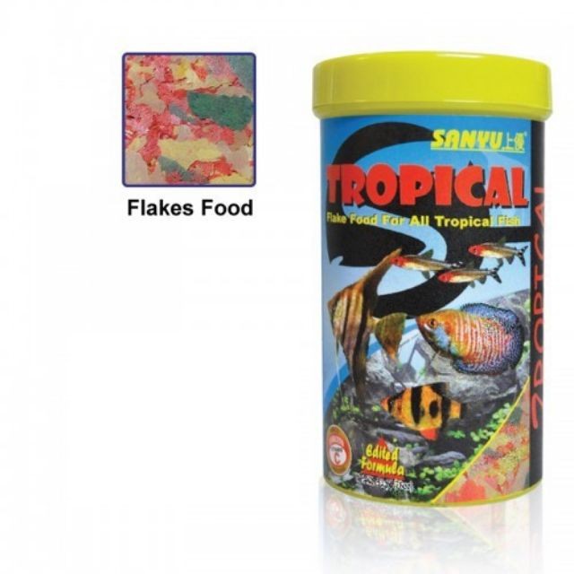 Sanyu Tropical Flake Food For All Tropical Fish (100ml/250ml) | Shopee ...