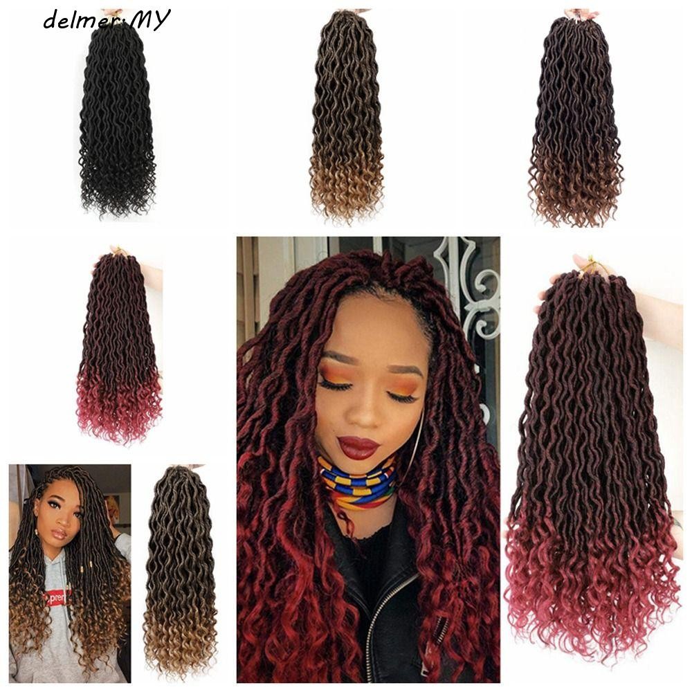 DELMER Goddess Faux Locks, Pre Looped Synthetic Locs Crochet Hair, Rock ...