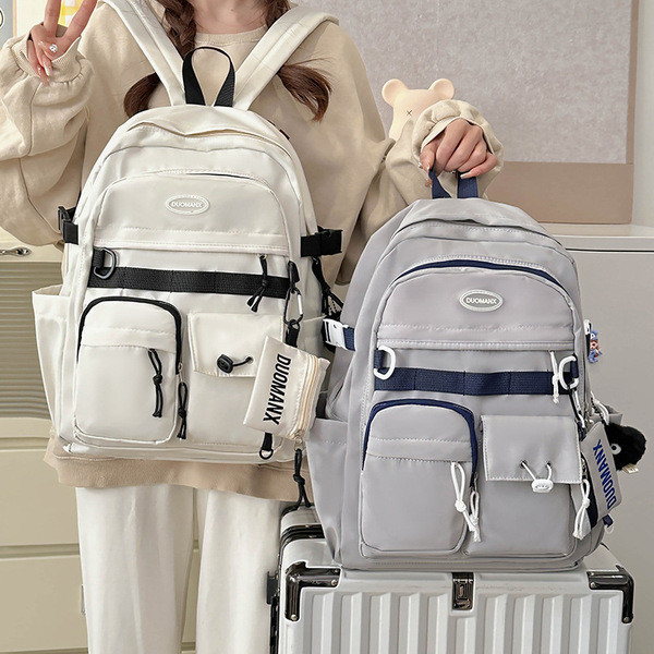 Beg sekolah Beg galas gaya kerja kasual bergaya wanita versi Korea sekolah pelajar sekolah ...