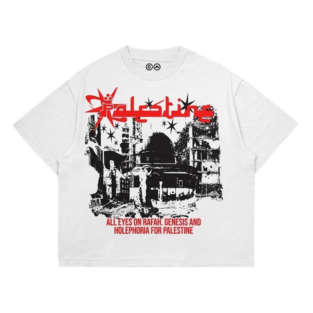 Boxy Oversize T-Shirt Genesis X Holephoria - Palestine | Shopee Malaysia