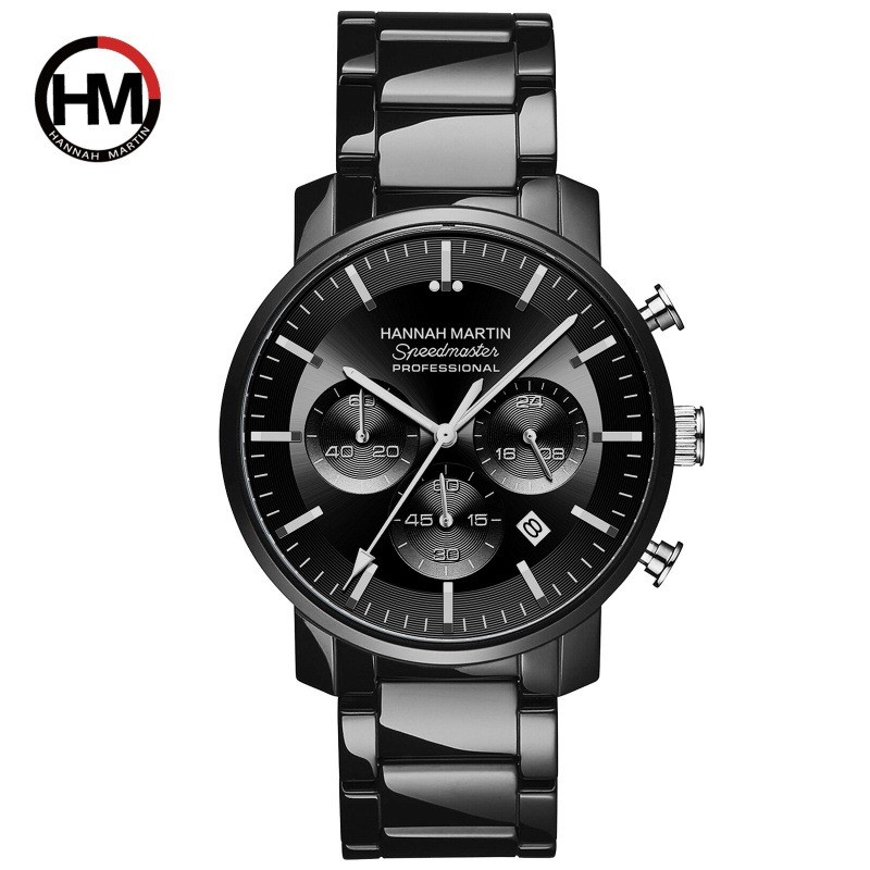 Hannah Martin Simple Trendy Quartz Watch Calendar Business Men's Watch ...