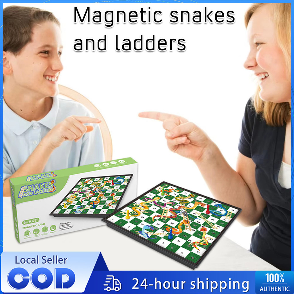 Puzzle Snakes And Ladders Portable Board Games 25cm With Folding Iron ...