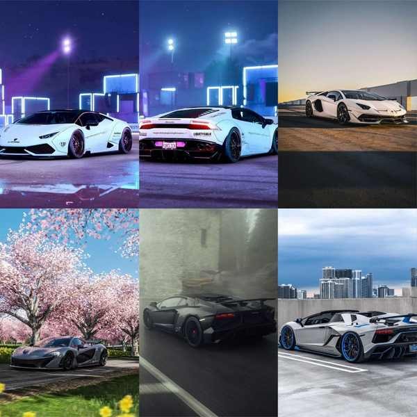 sticker kereta sticker kereta cermin depan 126 Sheets Racing Supercar ...