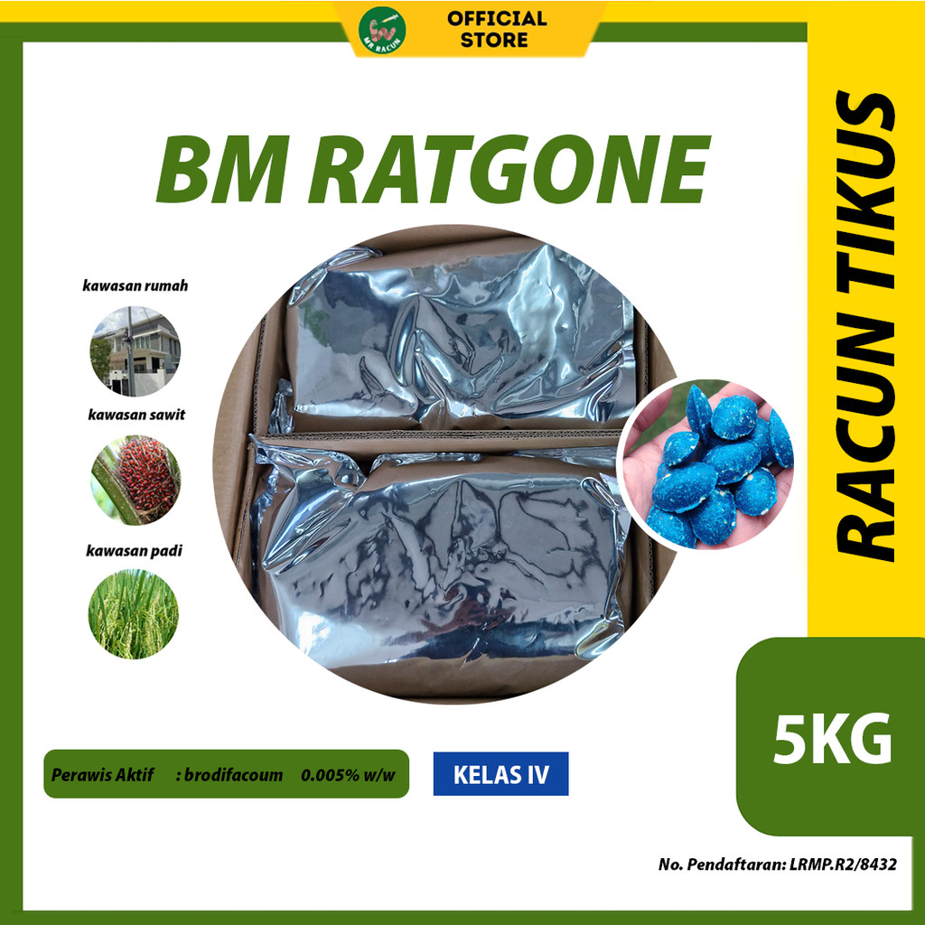 Ratgone 5kg Behn Meyer Racun Tikus Paling Efektif Umpan Berbungkah ...