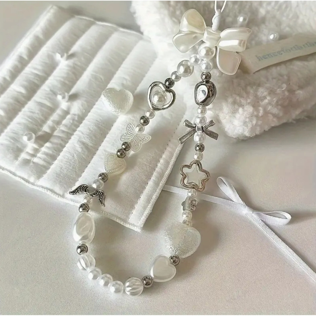 Original ins Influencer Baro Imitation Pearl Chain Beads Sweet Mobile ...