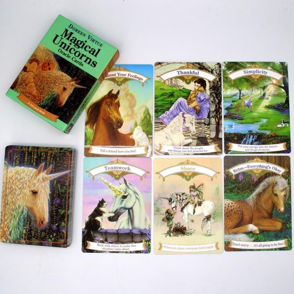Magical Unicorn Oracle Cards 44pcs English Party Board Game Fortune ...