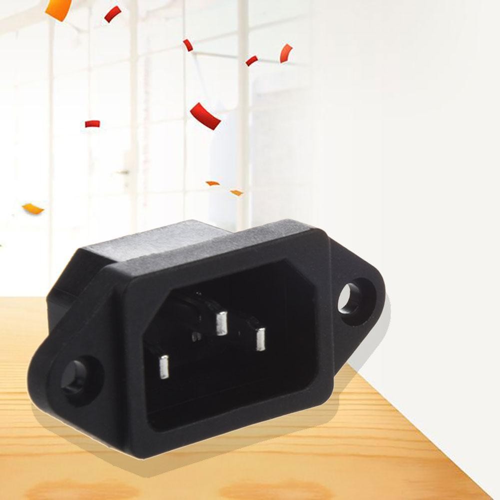 MAELOVE2 Ac Power Socket C14 Pin Socket Ear Fixed Hole Computer Rice ...