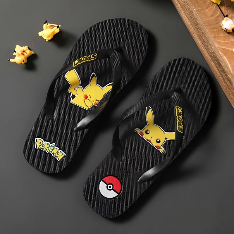 Pikachu flip-flops men's summer wear ins Pokémon sandals sandals ...