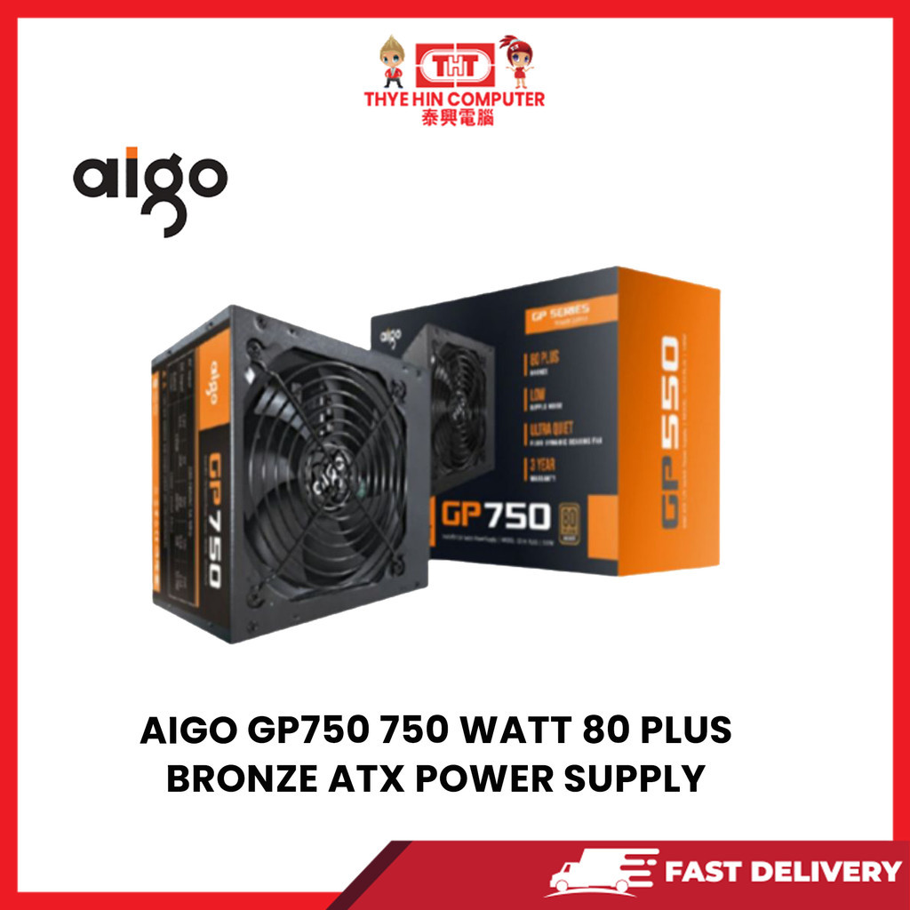 AIGO GP750 750 WATT 80 PLUS BRONZE ATX POWER SUPPLY | Shopee Malaysia