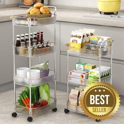 Multipurpose Movable Rack Trolley For Kitchen Groceries Makeup Skincare ...