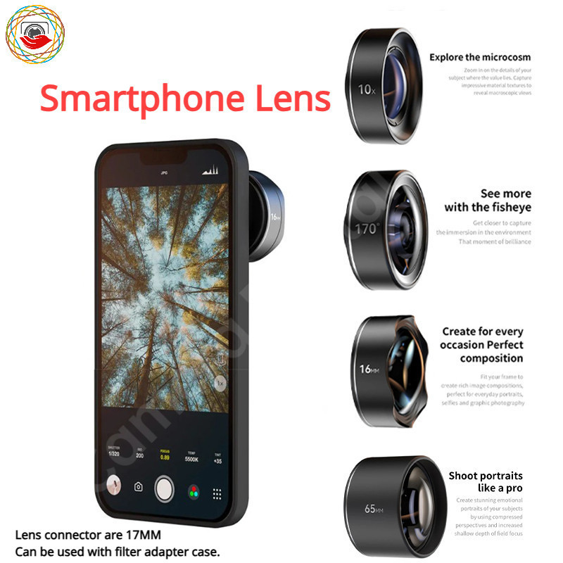 10X Macro Lens 65MM Portrait Lens 170° Fisheye Lens Ultra Wide Angle ...