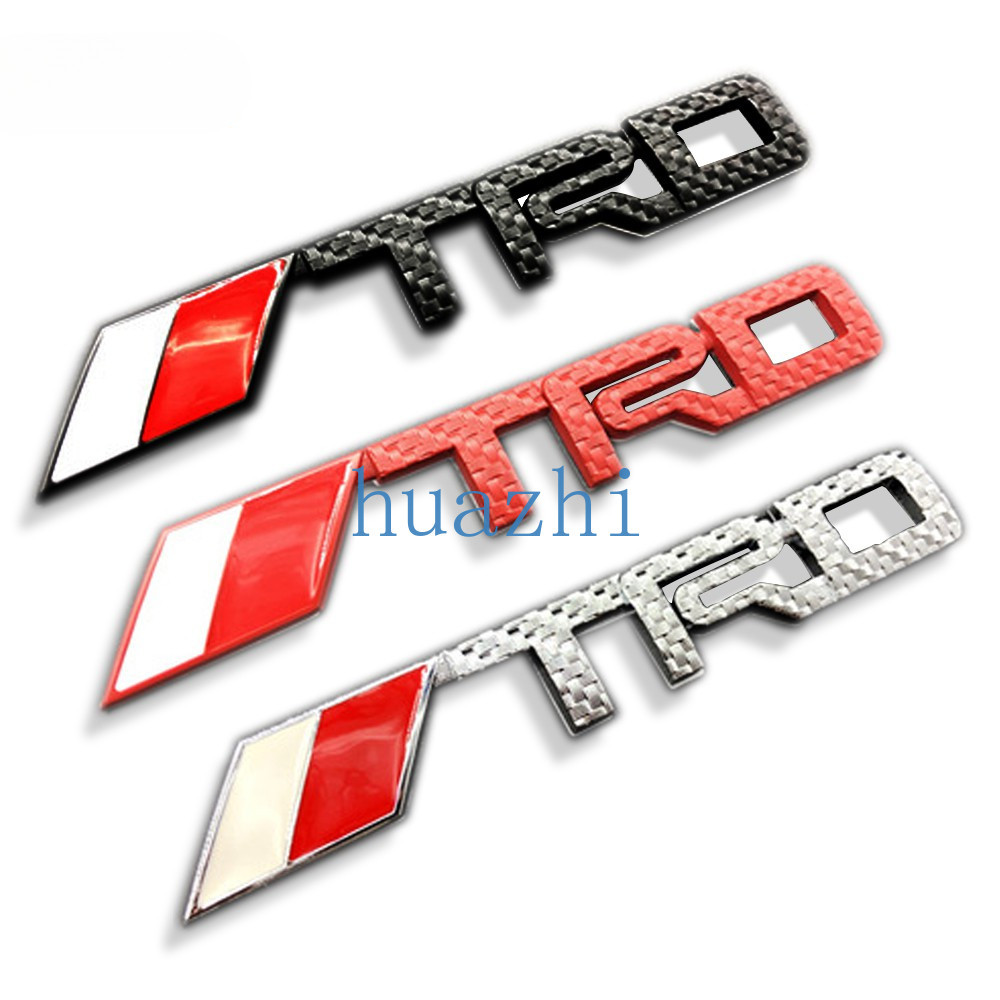 TRD Carbon Fiber 3D Decal Sticker Grille Emblem For Toyota Vios Innova ...