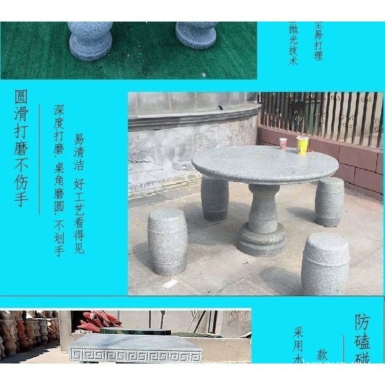 Meja batu, bangku batu, taman halaman rumah, meja bulat marmar luaran ...