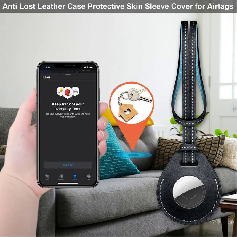 AirTag Luggage Tag Handmade from Full Grain Leather - Tracker Accessory ...