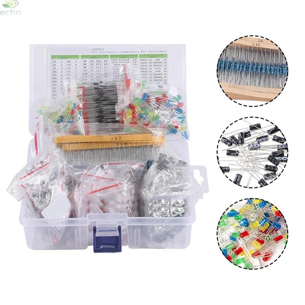 1200PCS 7-component package: resistor, electrolytic capacitor, LED ...