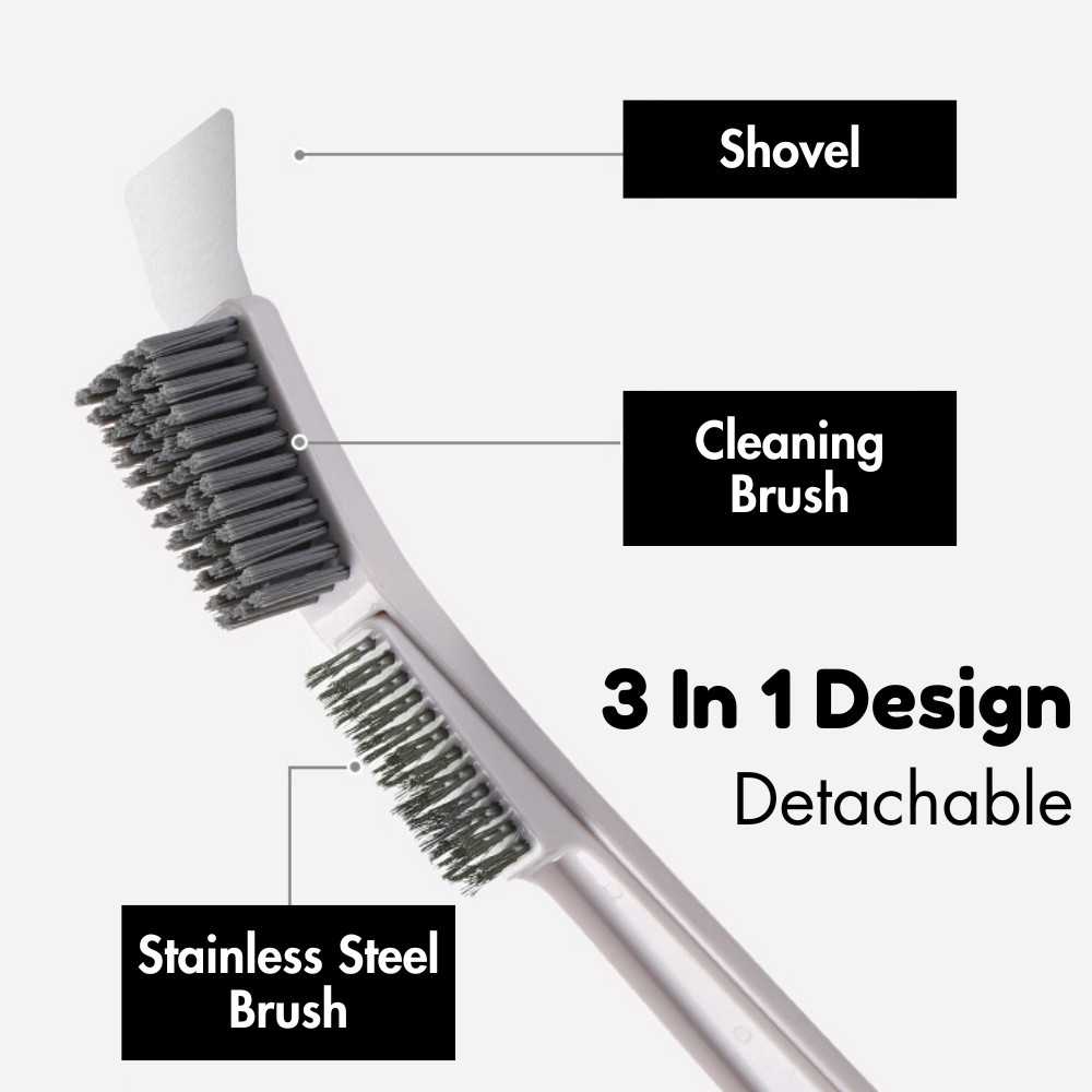 FaSoLa 3 In 1 Kitchen Cleaning Tool Tile Gap Bristle Brush Floor Gap Cleaning Brushes Berus ...