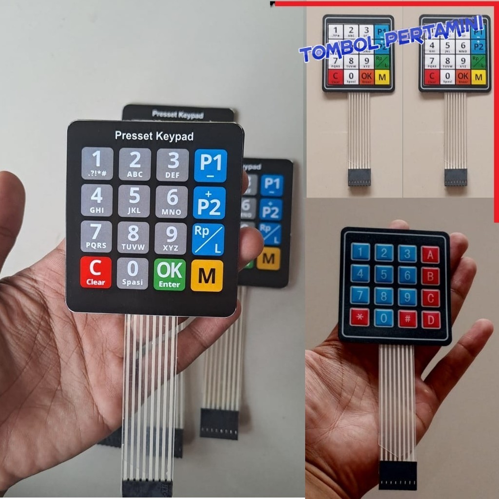 TOMBOL Mini Pom Button Keypad, Standard Pertamini Keypad, Custom ...