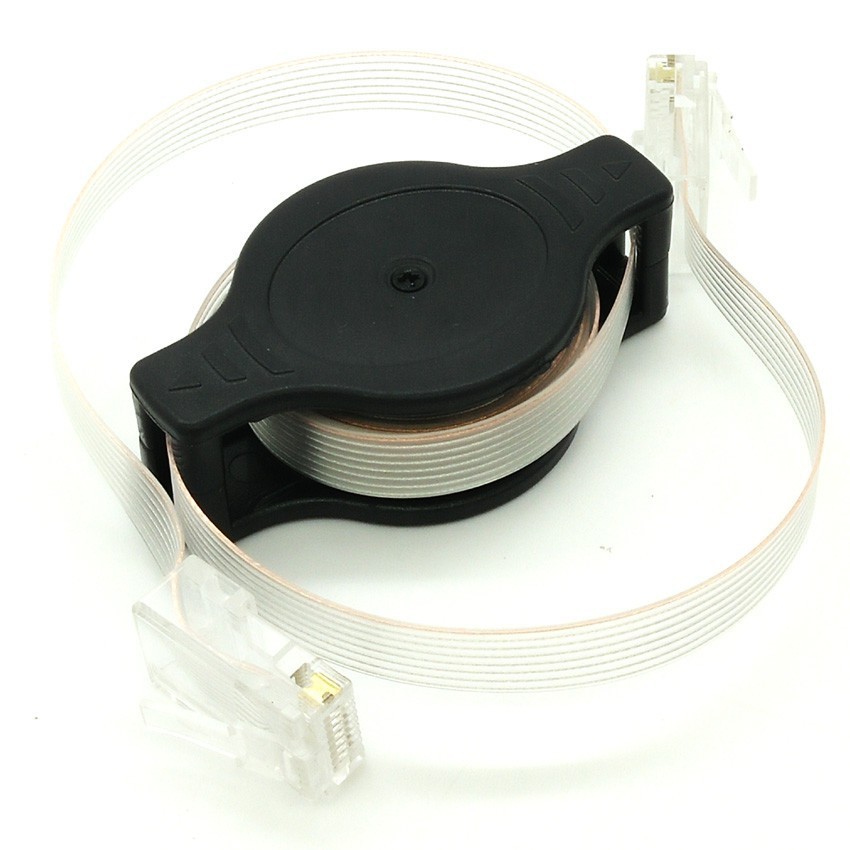 1.5M Retractable RJ45 Ethernet Wire LAN Cord Internet Network Cable ...