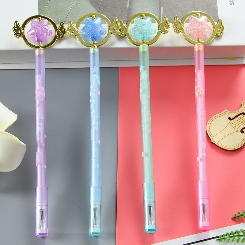 Crystal Fairy Magic Wand Gel Pen High-value Influencer Black Signature ...