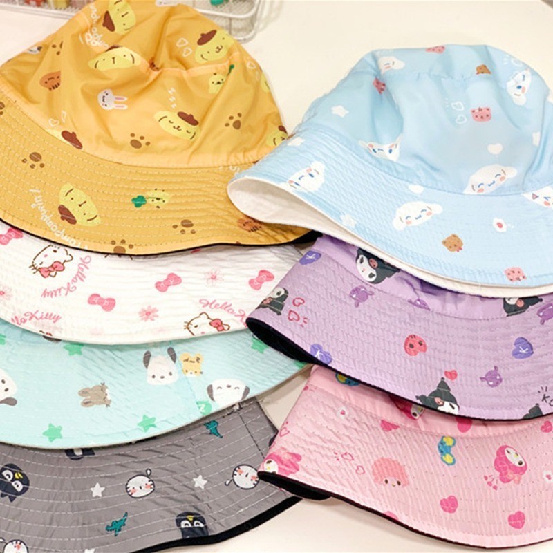 Kuromi Printed Fisherman Hat Cartoon Animation Anime Embroidered Double ...