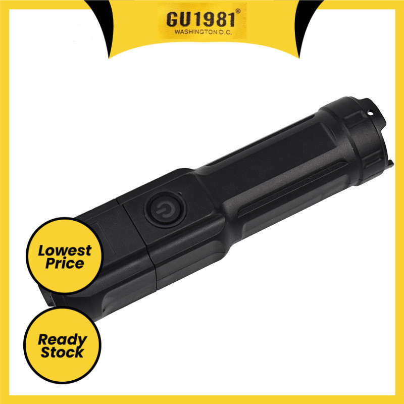 Bright flashlight with three-speed adjustment, stretch focus, outdoor ...