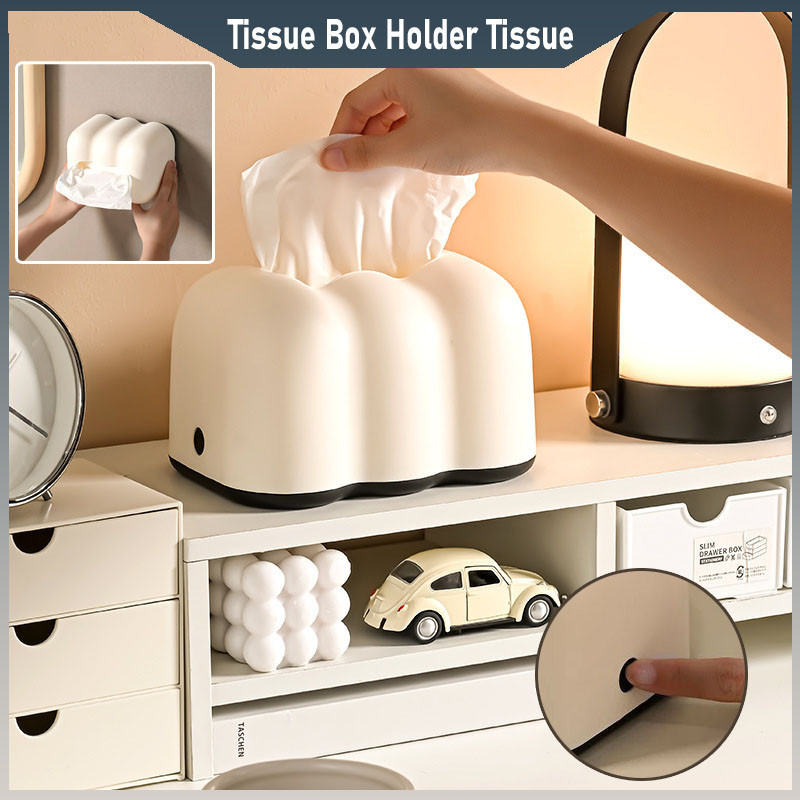 Ins Cloud Tissue Box with Holder Toilet Tissue Holder Kotak Tisu Rumah ...
