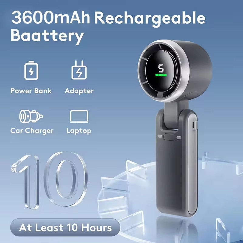 High 5 Speeds foldable Portable Rechargeable Handheld Mini turbo neck ...