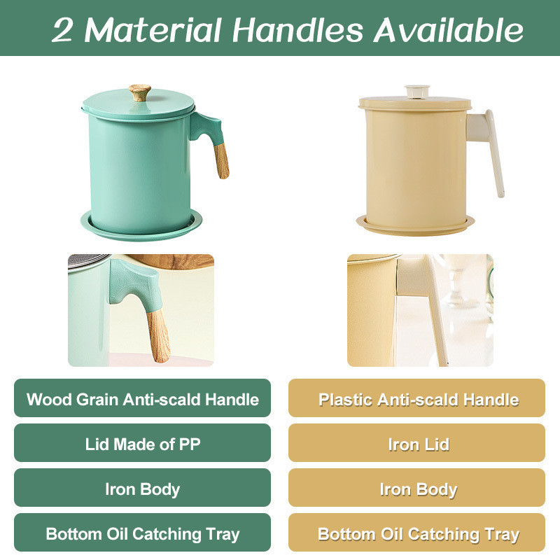 【Ship in 24h】1.7L Upgraded 304 Stainless Steel Oil Pot Filter Oil ...