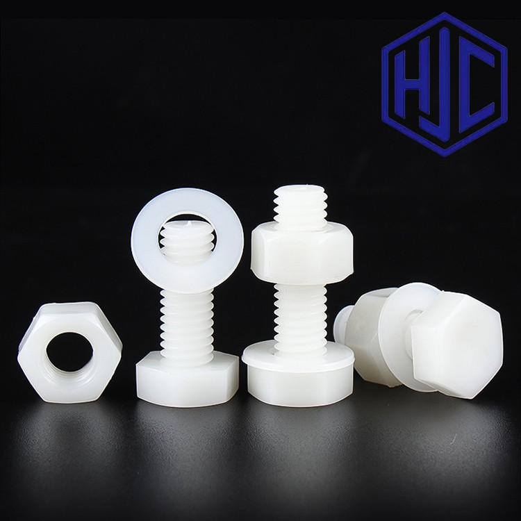 【YHL】M8/M10/M12 Nylon plastic Hex Bolt DIN933 Full Thread Skru Screw ...