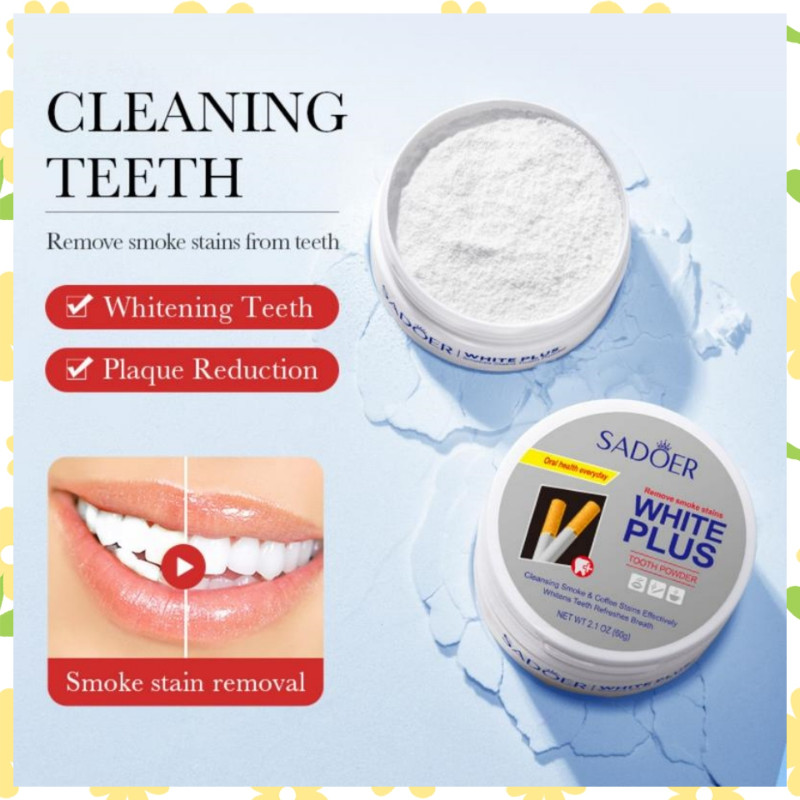 SADOER smoke stain removal yellow teeth whitening tooth powder 30g ...