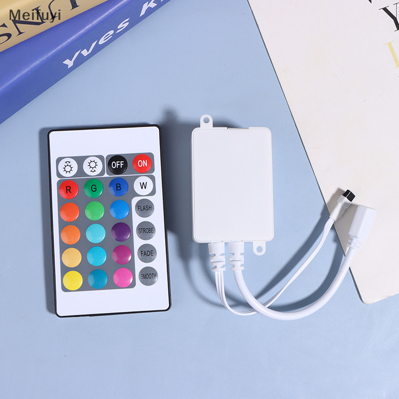[Meifuyi] Led Controller 24 Keys LED IR RGB Controller Box 1 To 2 ...
