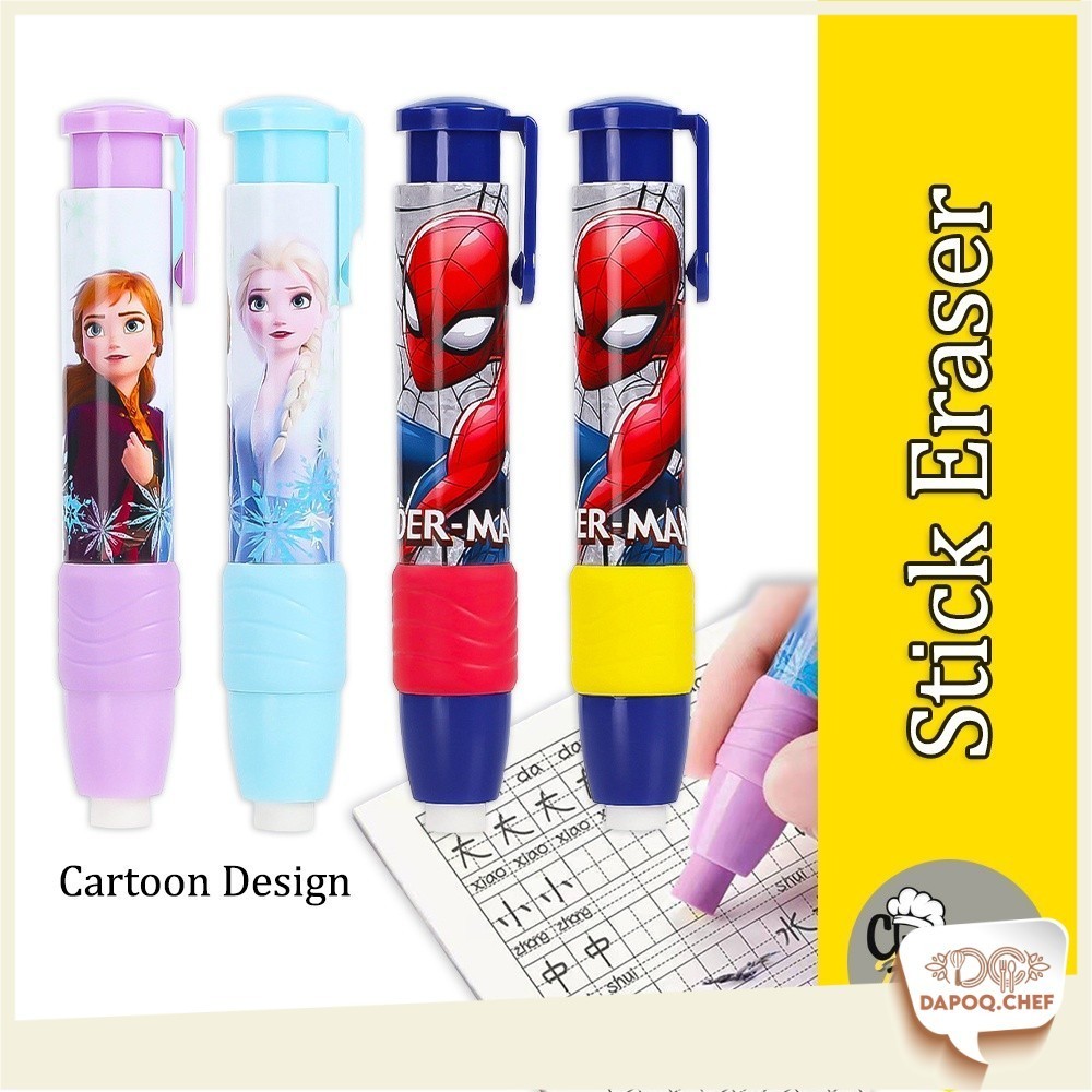 DC Pemadam Pensil Jenis Pen Sekolah 4PCS Retractable Eraser Pencil with ...