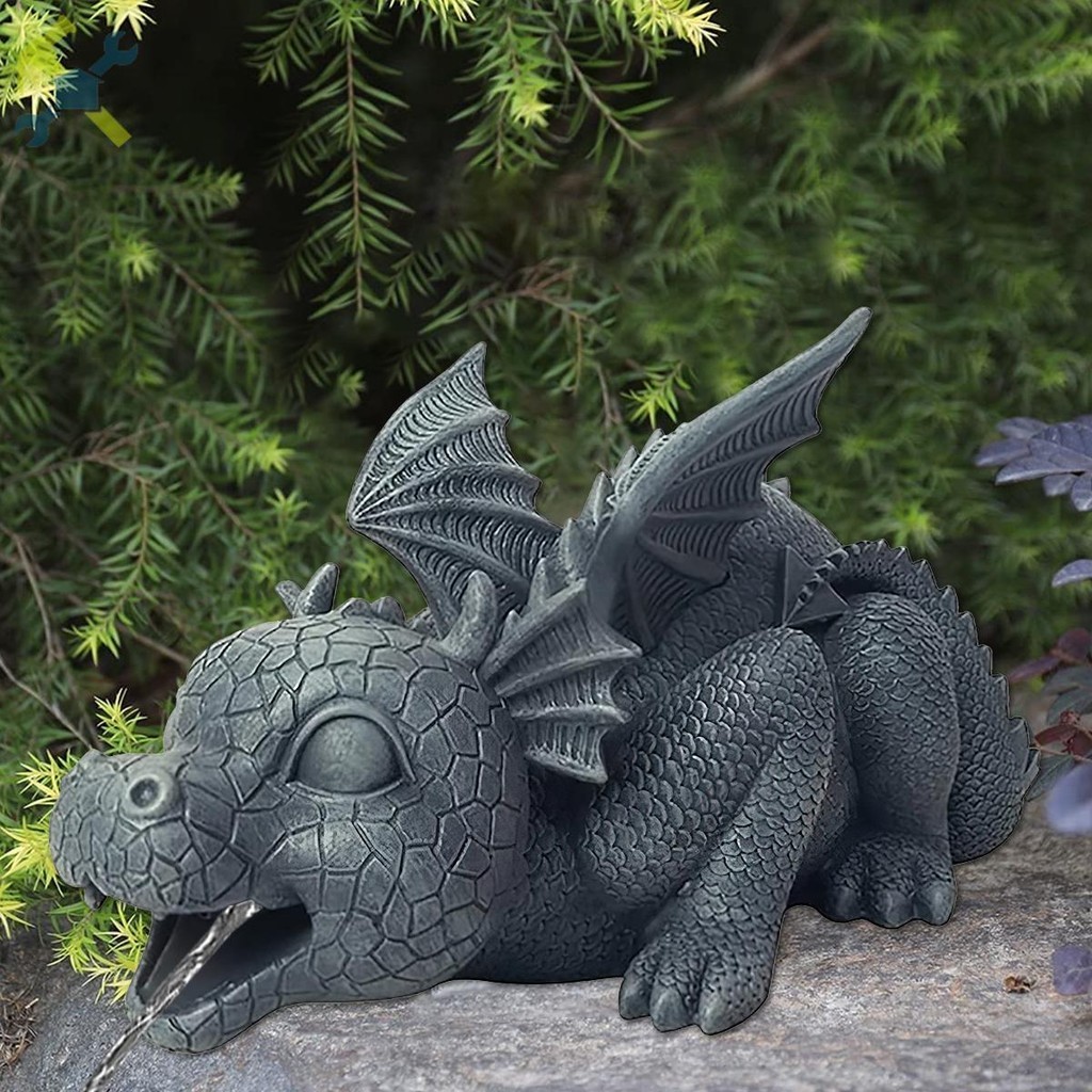 Fountain Dragon Statue Resin Spouting Water Dragon Sculpture ...